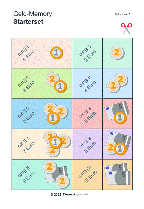 Geld-Memory: Spieleklassiker mal anders | Finanztip Schule
